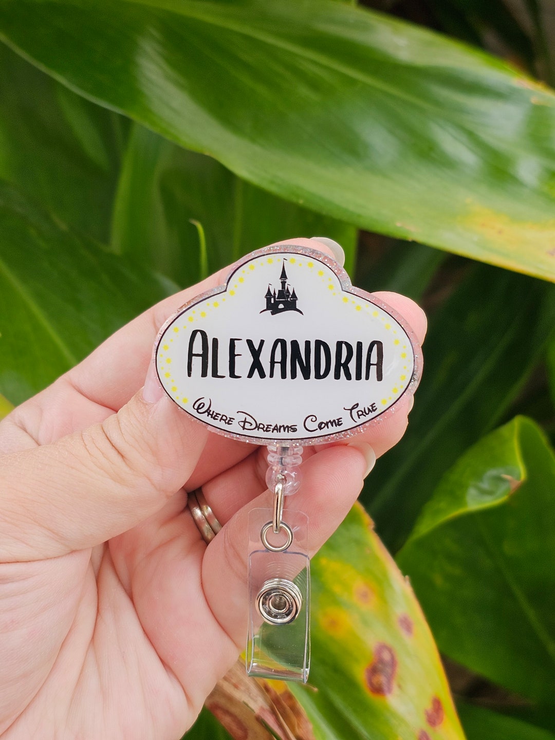 Magical Name Tag Holder, Cast Member Name Tag Badge Reel, When You Wish ...