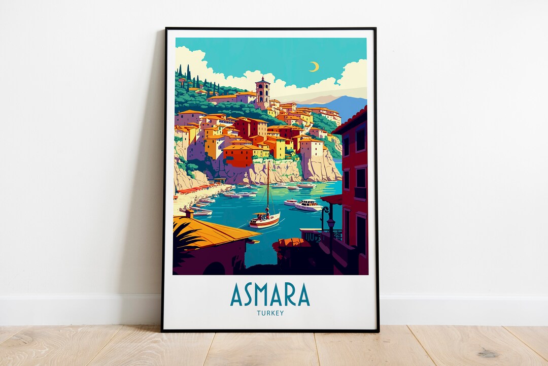 Asmara Travel Print Wall Art Asmara Turkey Wall Hanging Home Decoration ...