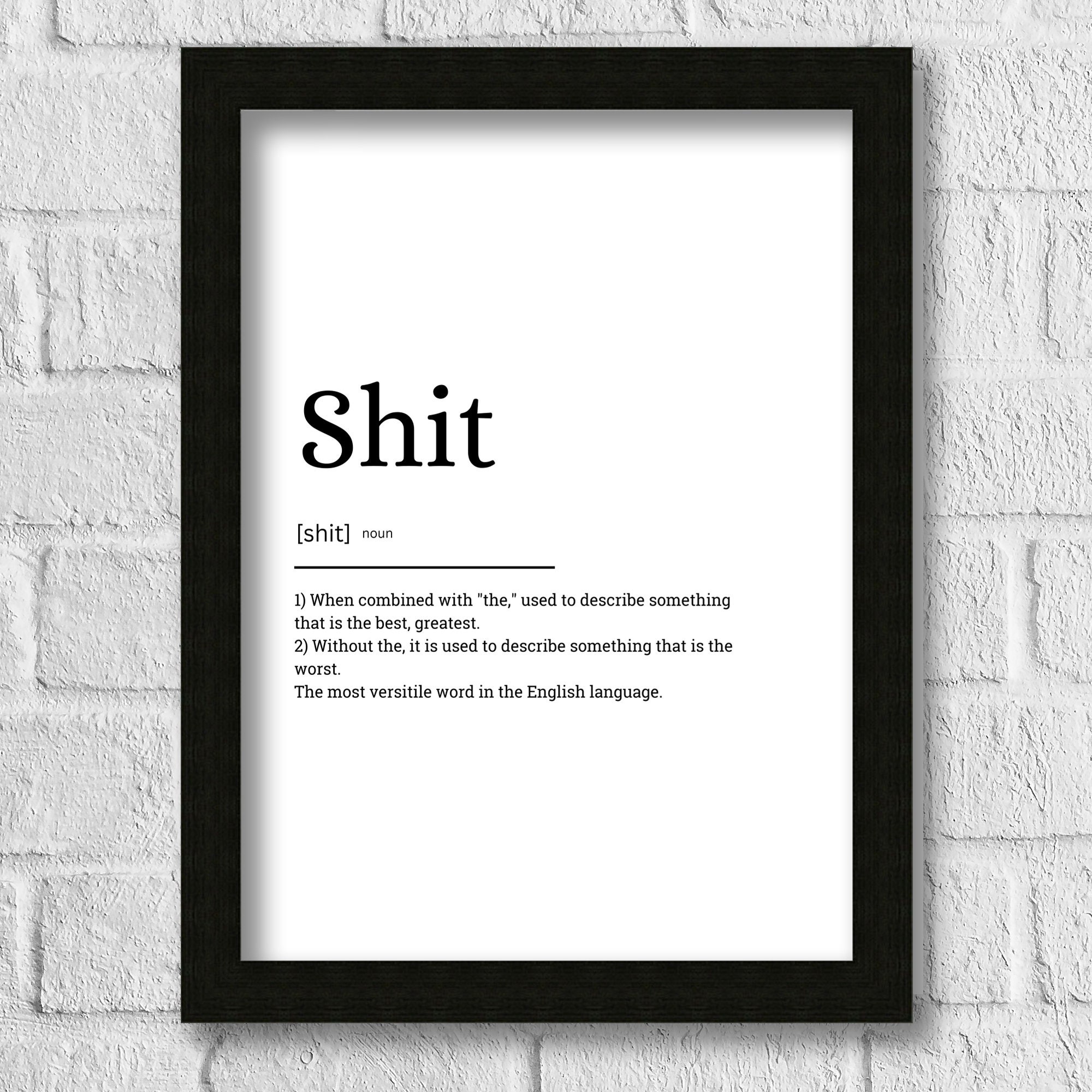 Swear Word Definition Print, Wall Art Prints, Quote Print, Wall Decor ...