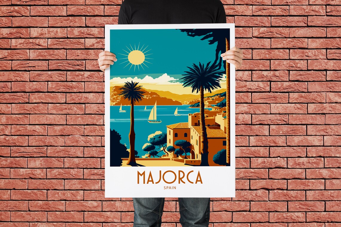 Majorca Travel Print Wall Art Majorca Wall Hanging Home Decoration ...