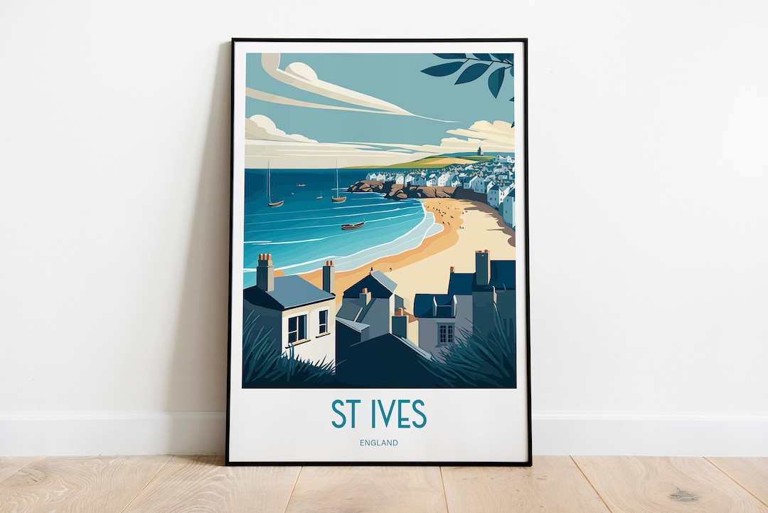 St Ives Cornwall St Ives Poster St Ives Print Cornwall Print Cornwall ...