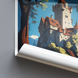 Bran Castle Travel Print Wall Art Bran Castle Romania Wall Hanging Home ...