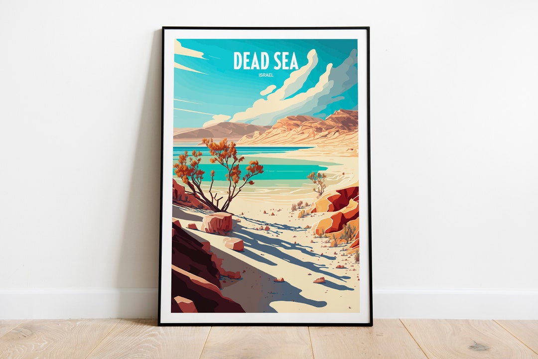 Dead Sea Israel Travel Print | Dead Sea Travel Art | Israel Beach ...
