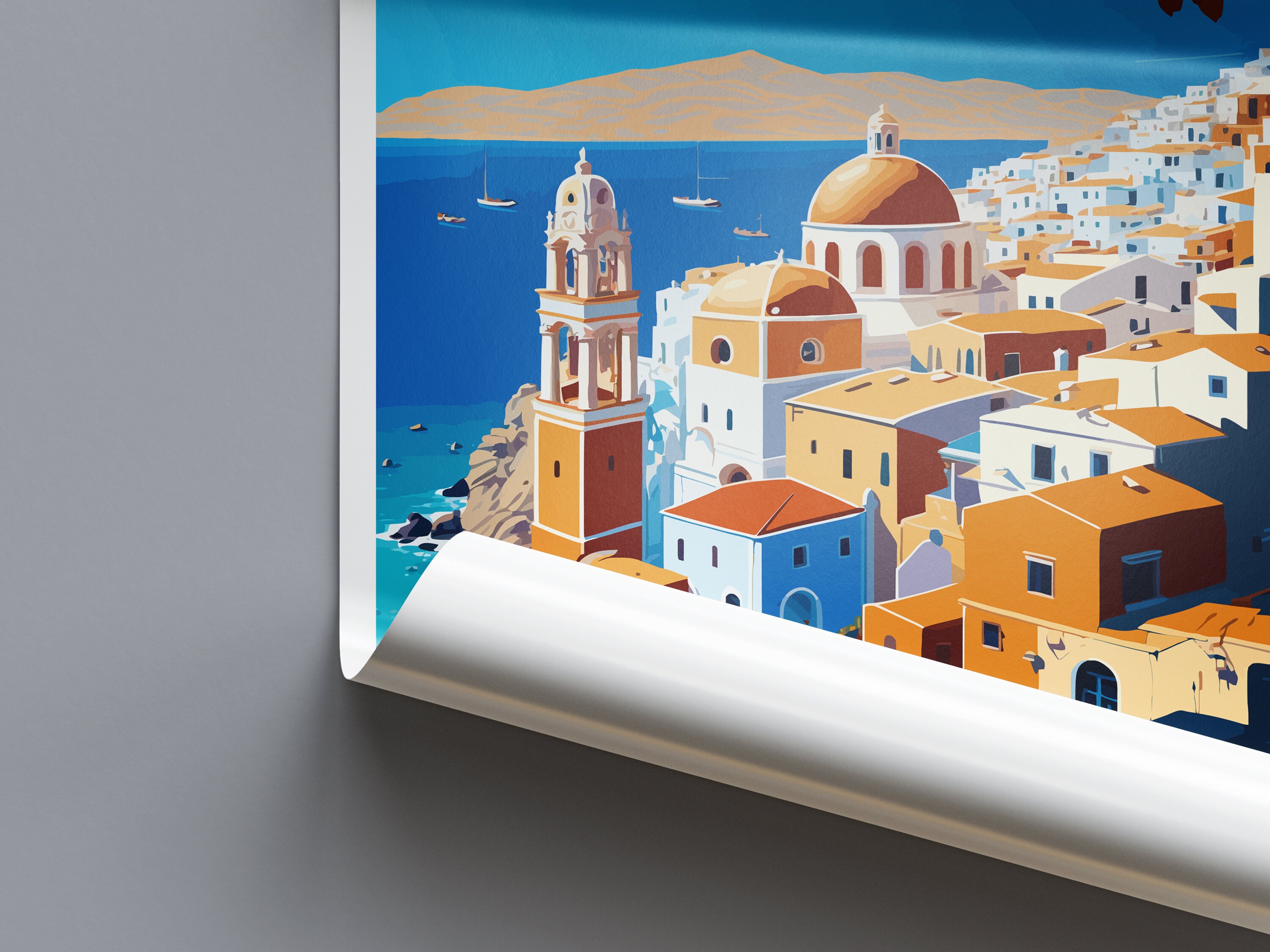 Tinos Town Travel Print Wall Art Tinos Greece Wall Hanging - Etsy