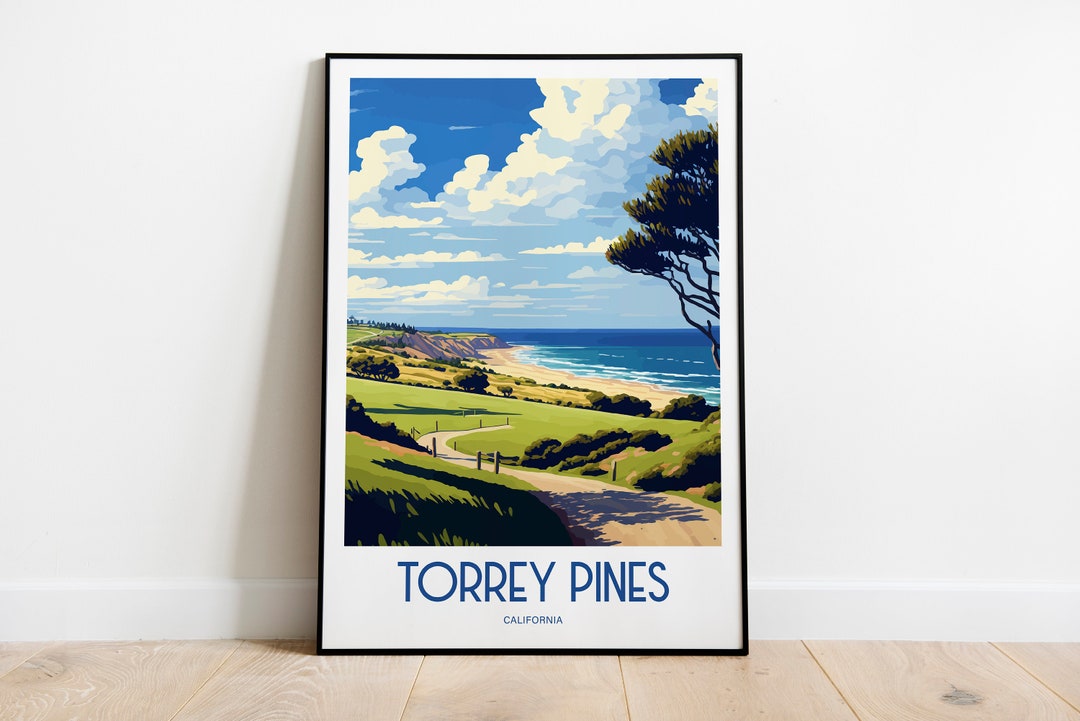 Torrey Pines | Torrey Pines Print | Golf Print | Golf Course | Golf Art | Torrey Pines Art ...