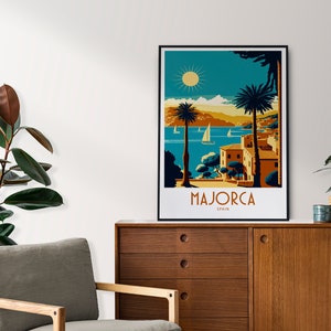 Majorca Travel Print Wall Art Majorca Wall Hanging Home Decoration ...