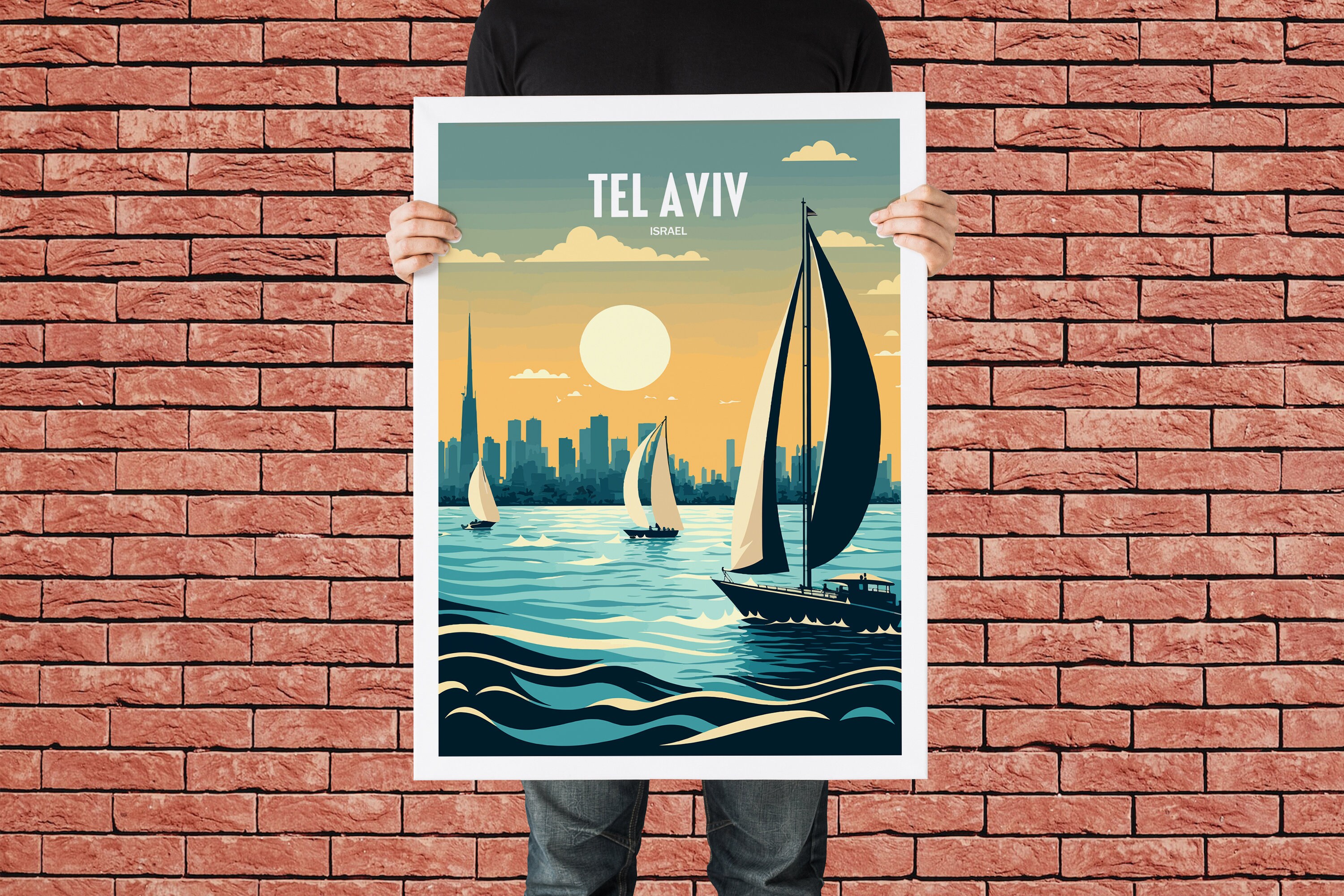Tel Aviv Print | Tel Aviv Poster | Tel Aviv Wall Art | Tel Aviv | Tel ...