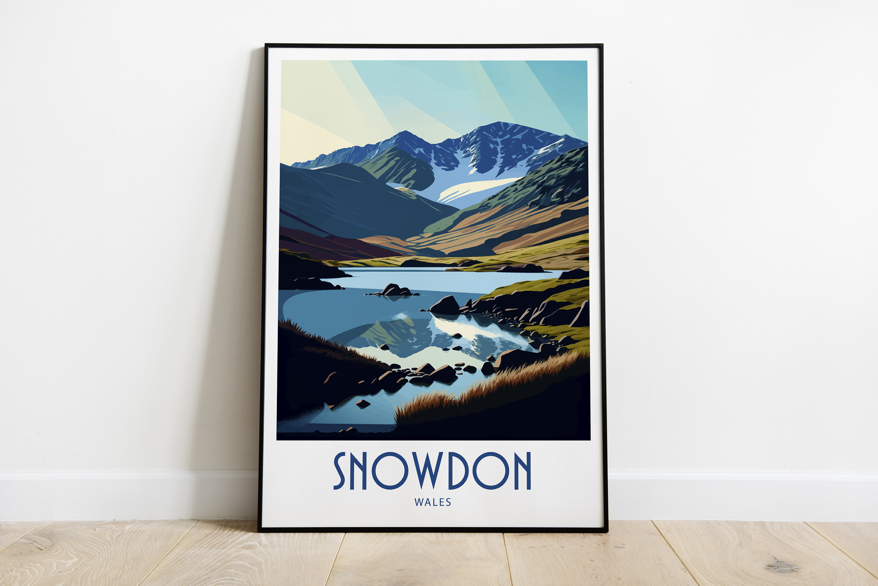 Snowdon Travel Print Wall Art Snowdon Wales Wall Hanging Home ...