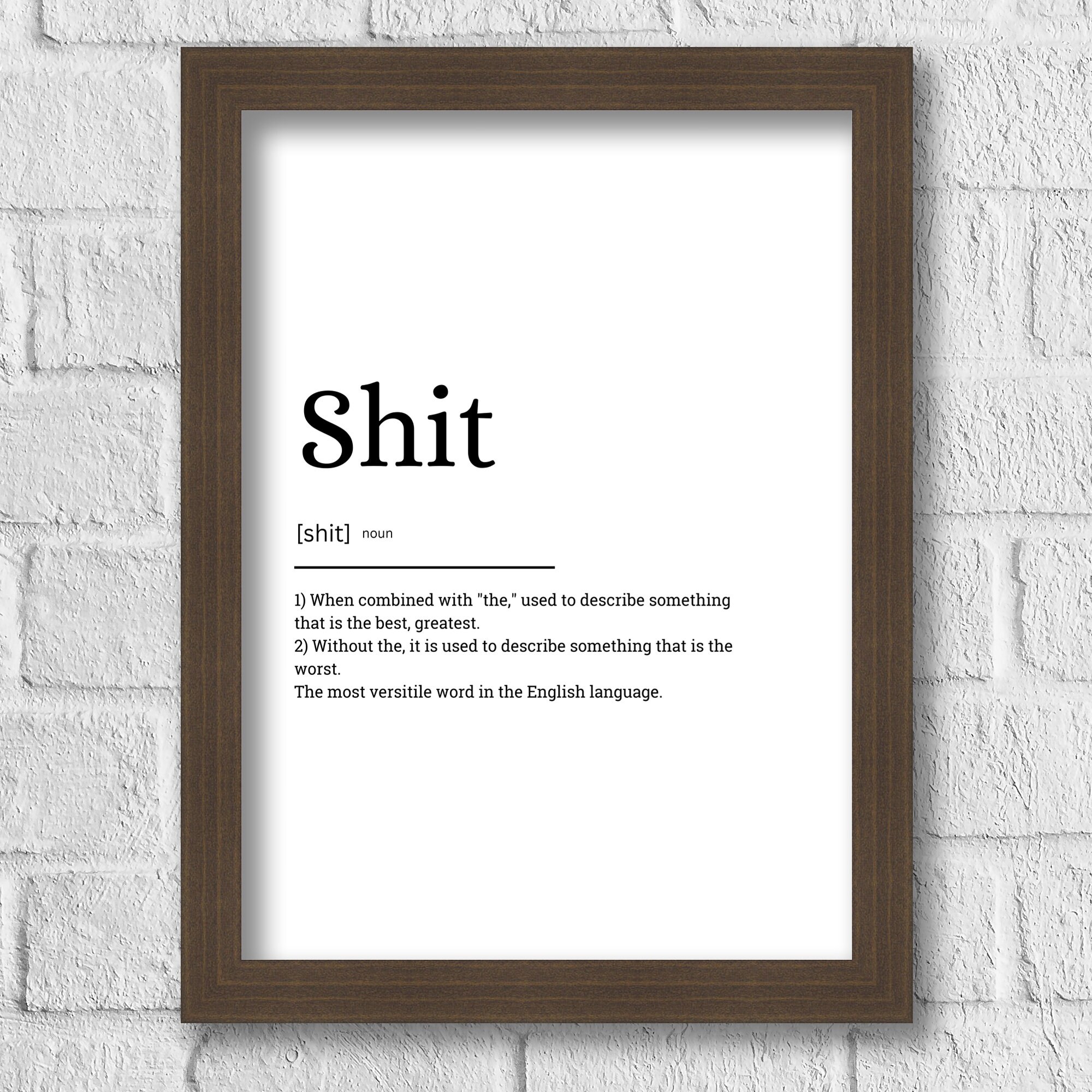 Swear Word Definition Print, Wall Art Prints, Quote Print, Wall Decor ...