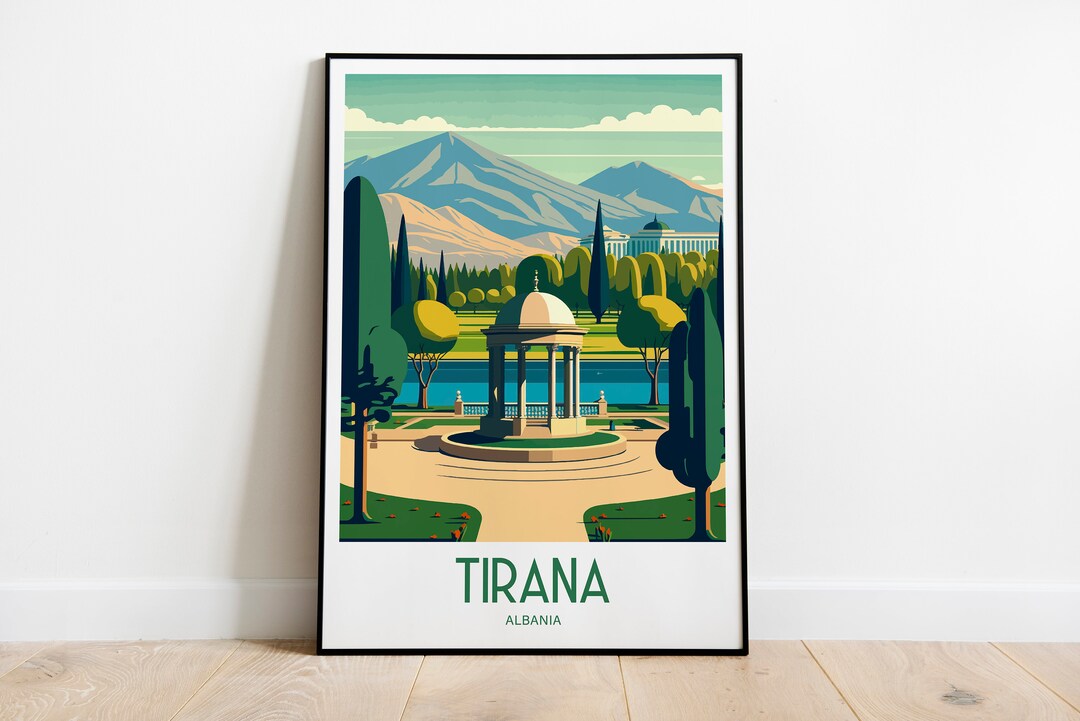Tirana Travel Print Wall Art Tirana Albania Wall Hanging Home ...