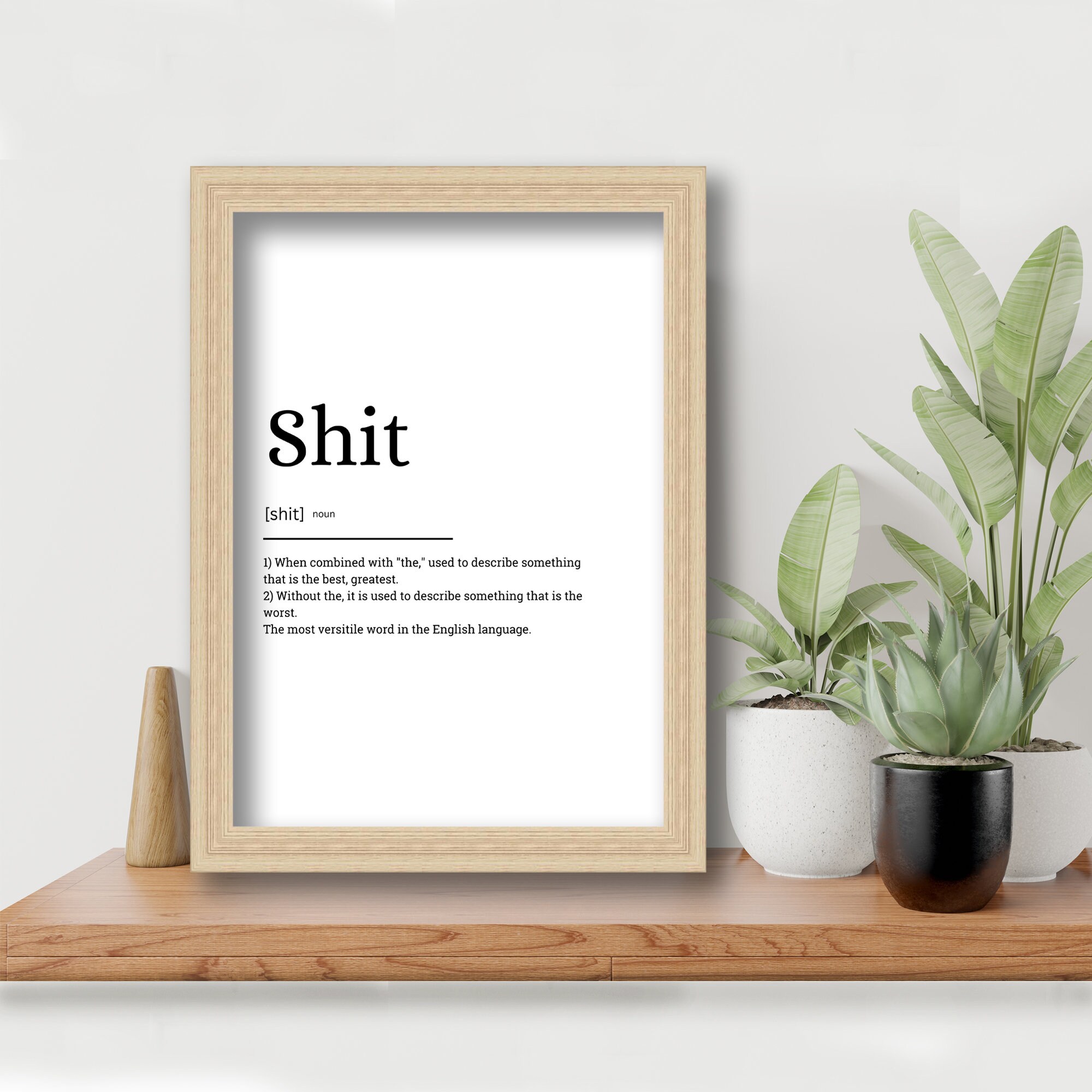Swear Word Definition Print, Wall Art Prints, Quote Print, Wall Decor ...