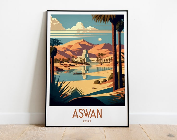 Aswan Egypt Travel Wall Art Poster Print - Etsy