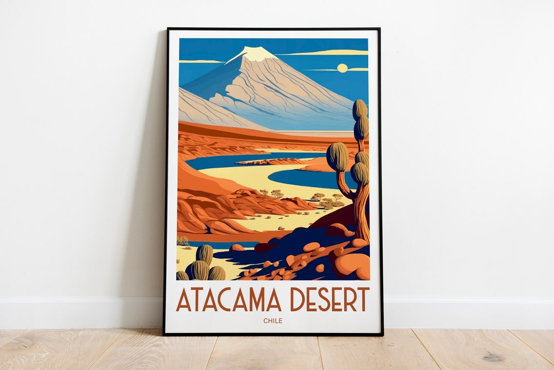 Atacama Desert Travel Print Wall Art Chile Travel Poster Gift for Chile ...