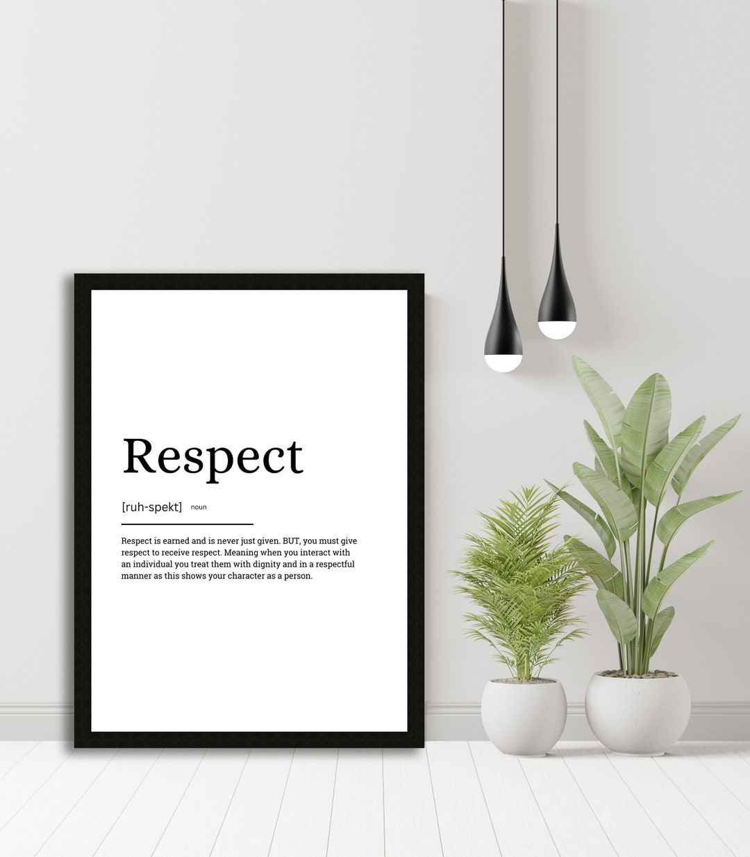 Respect Definition Print, Wall Art Prints, Quote Print, Wall Decor ...