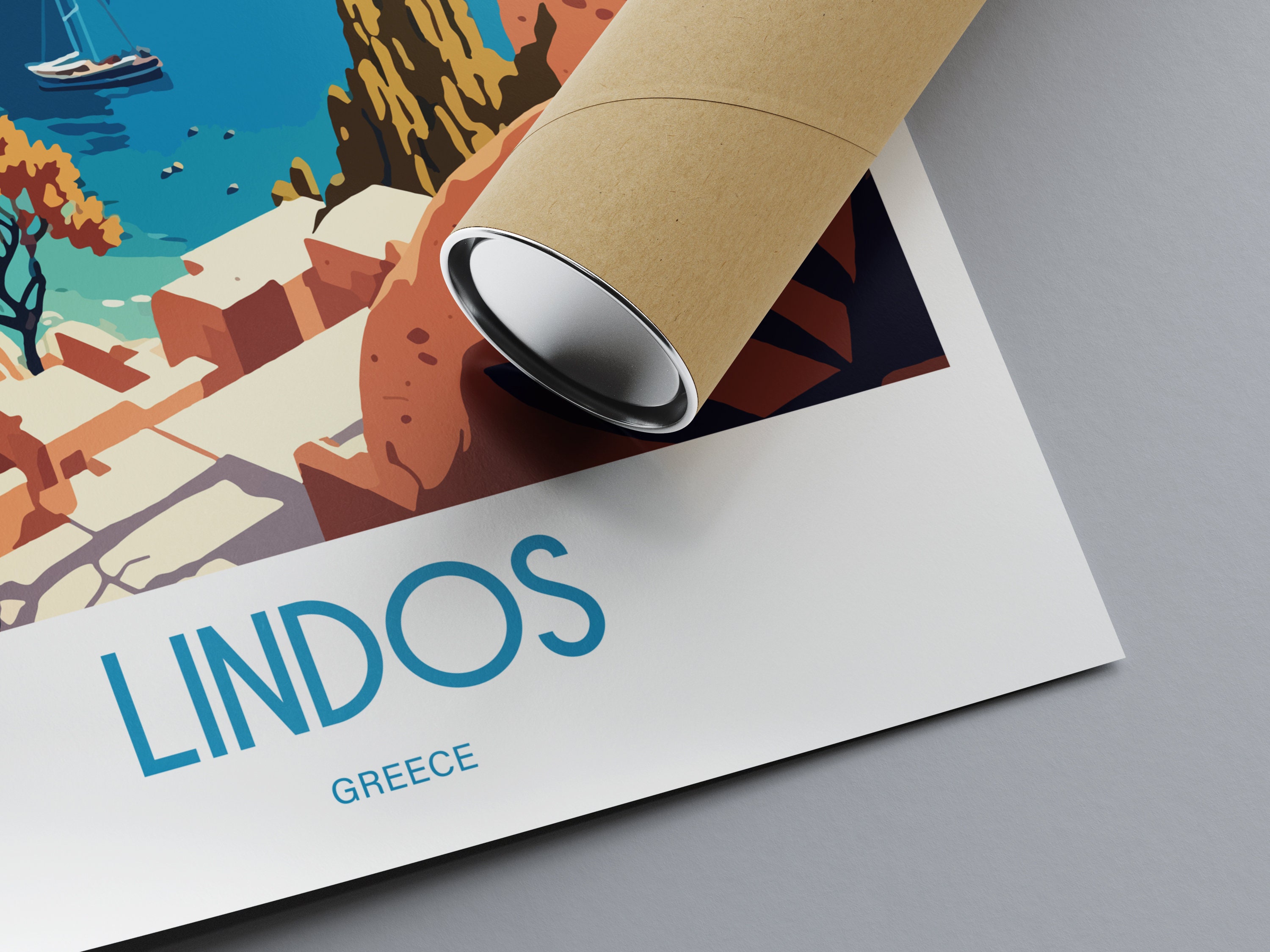 Lindos Print Lindos Rhodes Lindos Rhodes Rhodes Island - Etsy