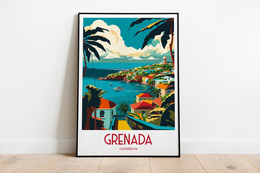 Grenada Travel Print Caribbean Home Decor Landscape Art Grenada Wall ...