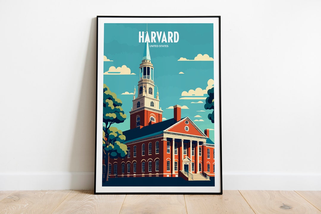 Harvard University Travel Print | Cambridge Travel Art | Harvard Travel ...