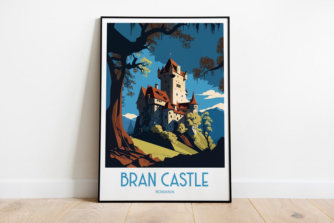 Bran Castle Travel Print Wall Art Bran Castle Romania Wall Hanging Home ...