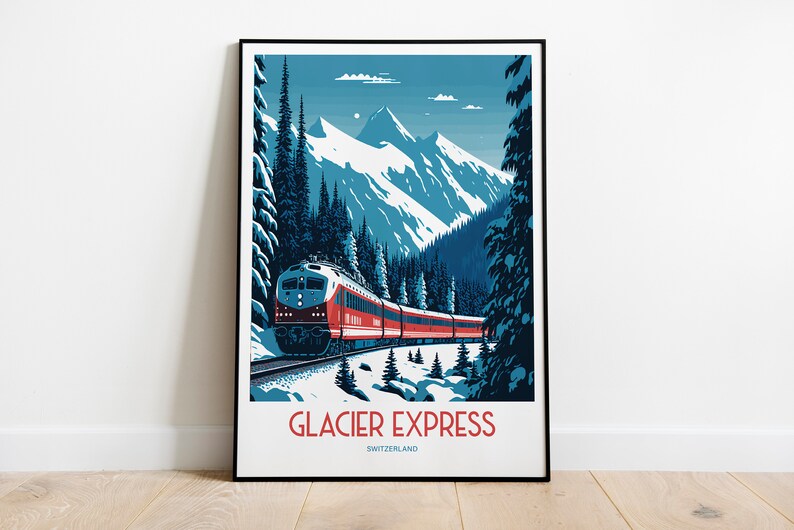 Glacier Express Travel Print Switzerland Train Travel Art - Etsy