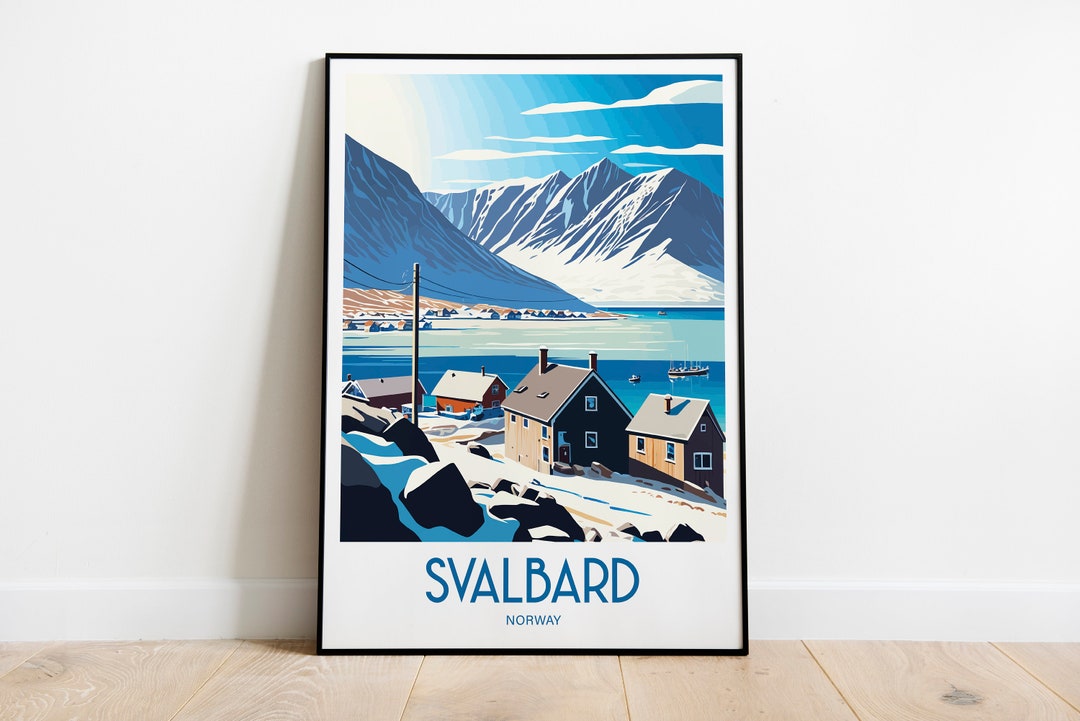 Svalbard Travel Print Wall Art Svalbard Norway Wall Hanging Home ...