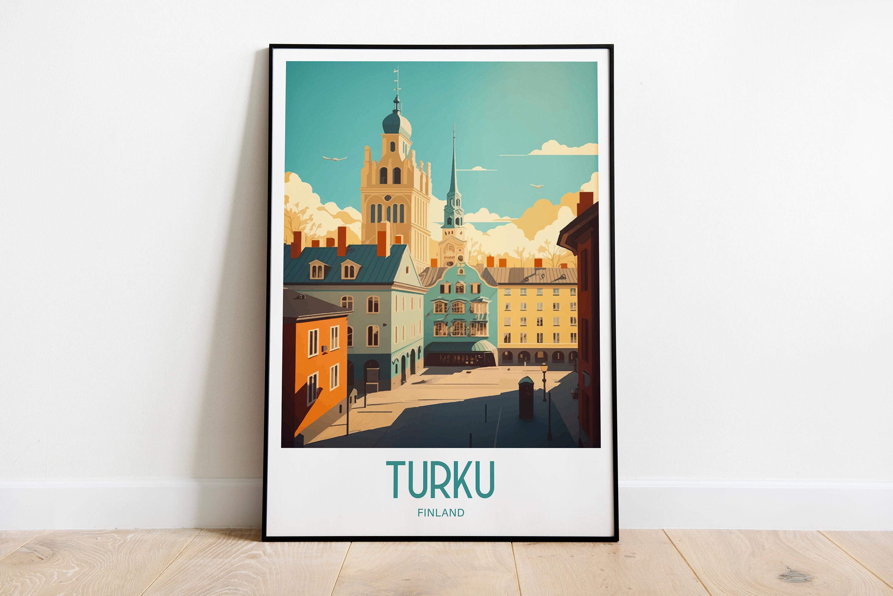 Turku Travel Print Wall Art Turku Finland Wall Hanging Home - Etsy