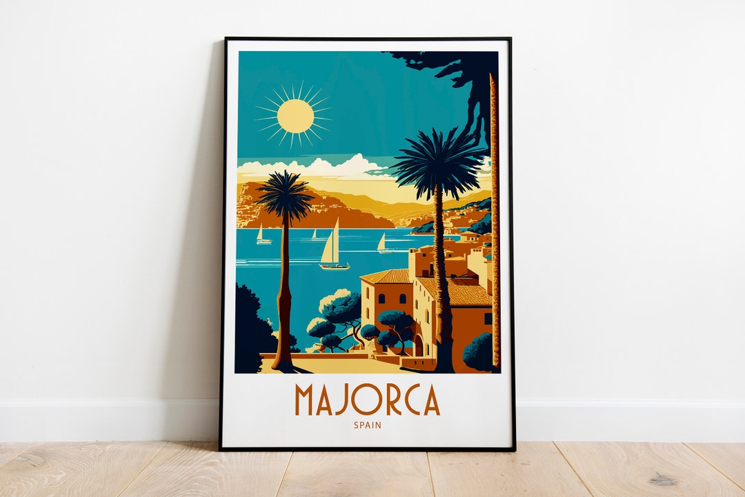 Majorca Travel Print Wall Art Majorca Wall Hanging Home Decoration ...