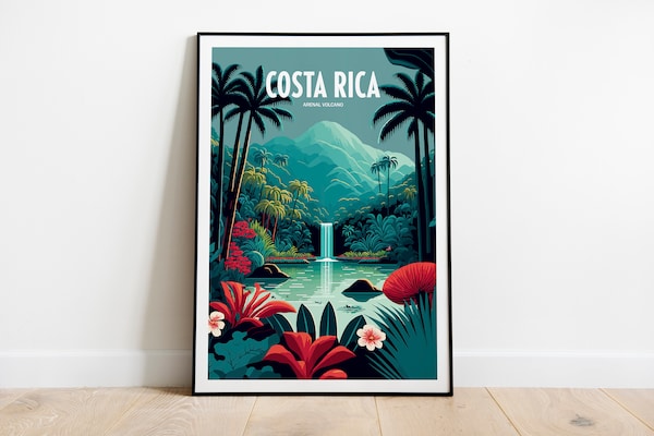 Costa Rica Travel Poster Art Print Travel Poster Sizes: inches 8x10 ...