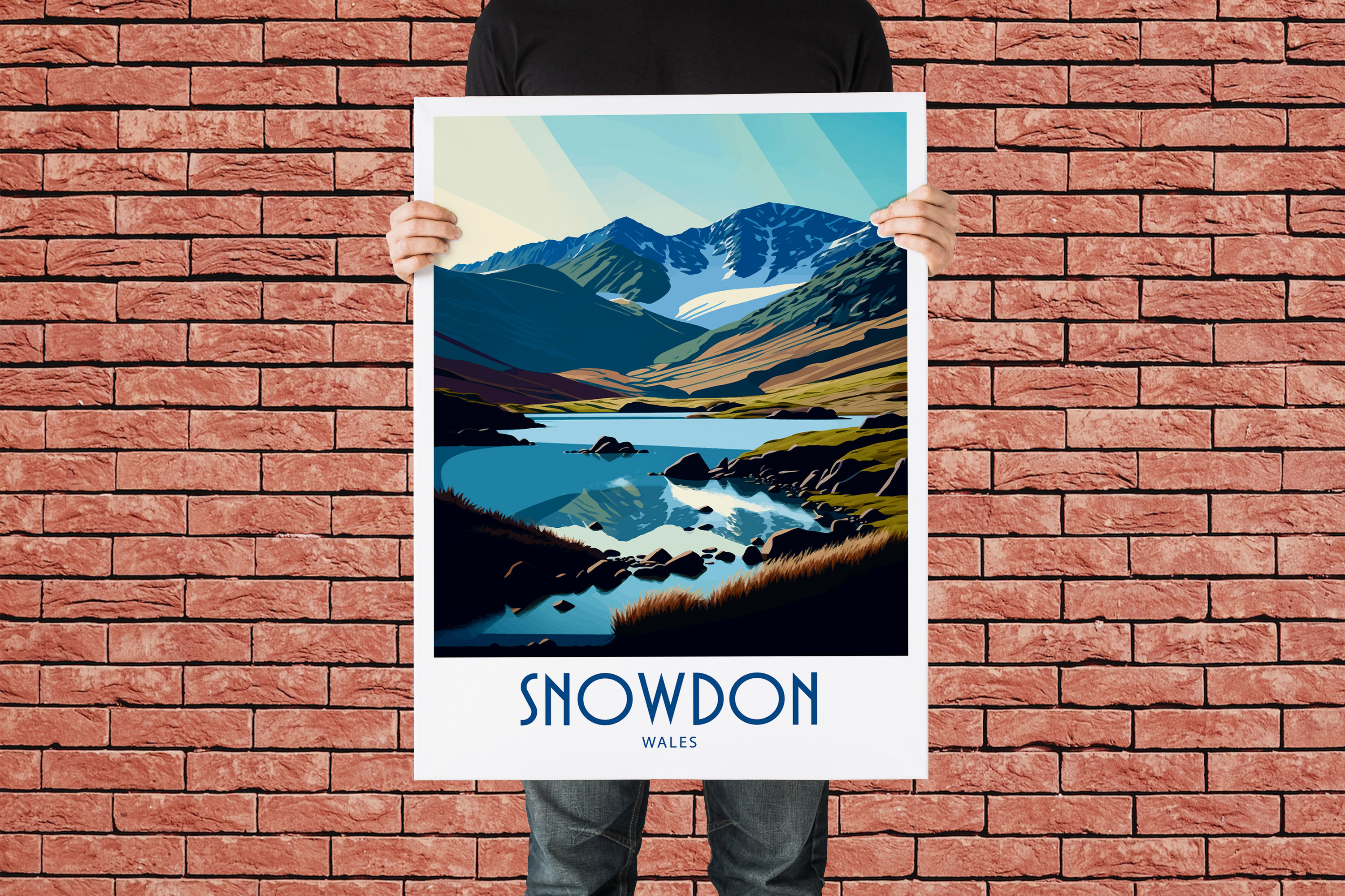 Snowdon Travel Print Wall Art Snowdon Wales Wall Hanging Home - Etsy UK