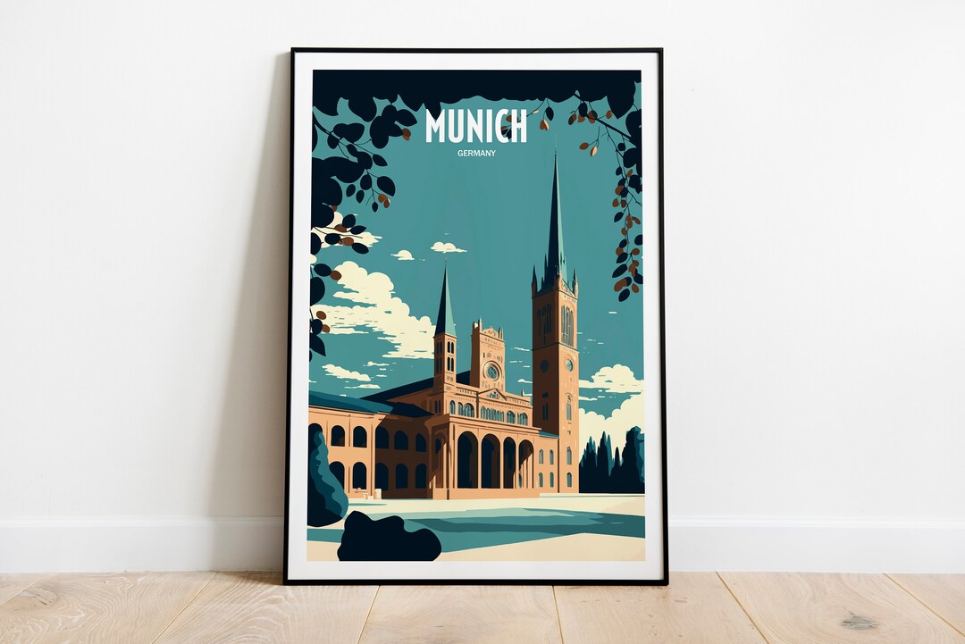 Munich Poster | Munich Print | Munich Wall Art | Munich Travel Print ...