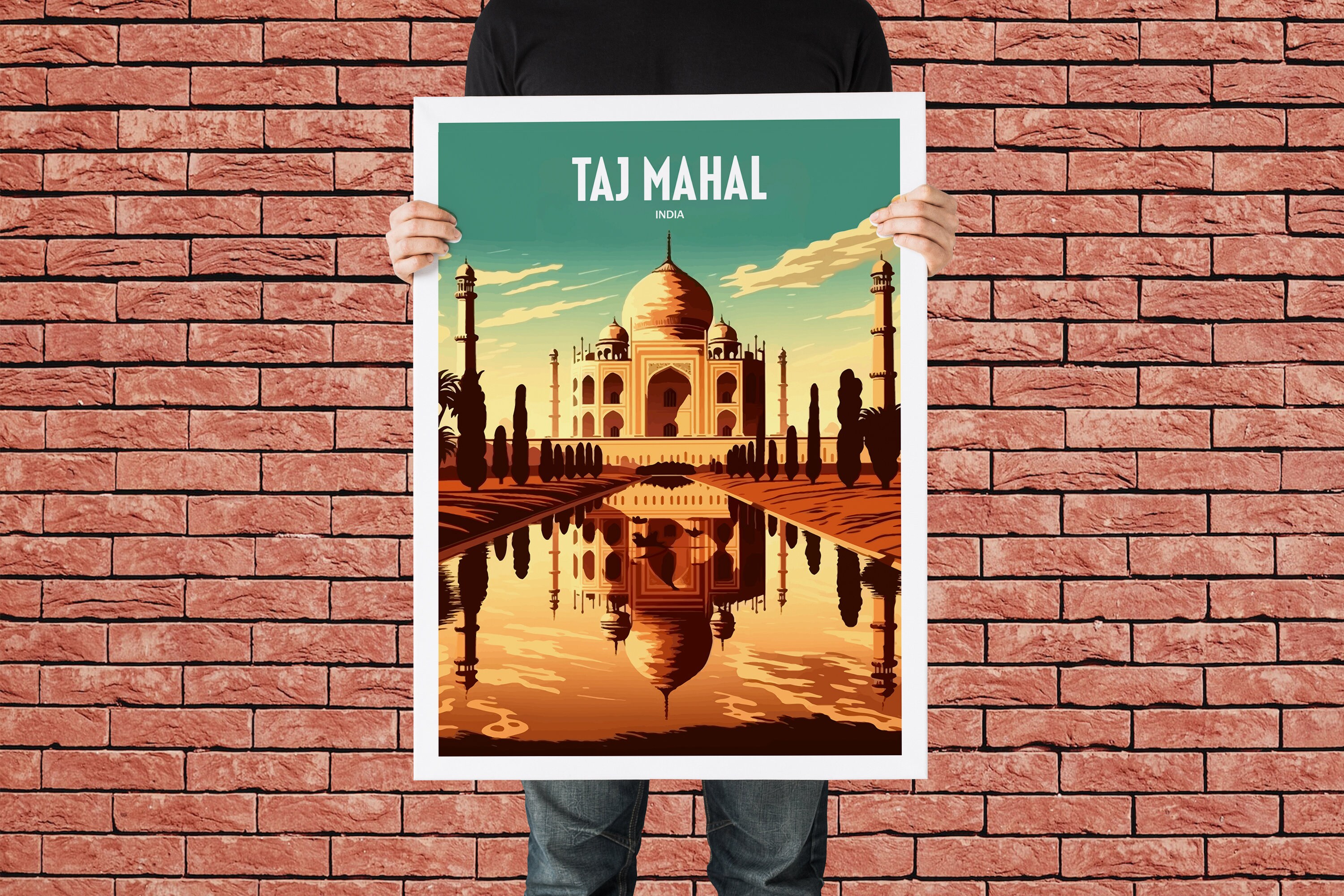 Taj Mahal Print | Taj Mahal Poster | Taj Mahal Wall Art | Taj Mahal ...