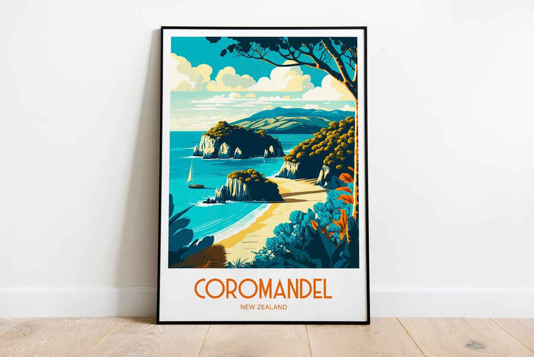 Coromandel Print New Zealand Home Decor Landscape Art Coromandel ...