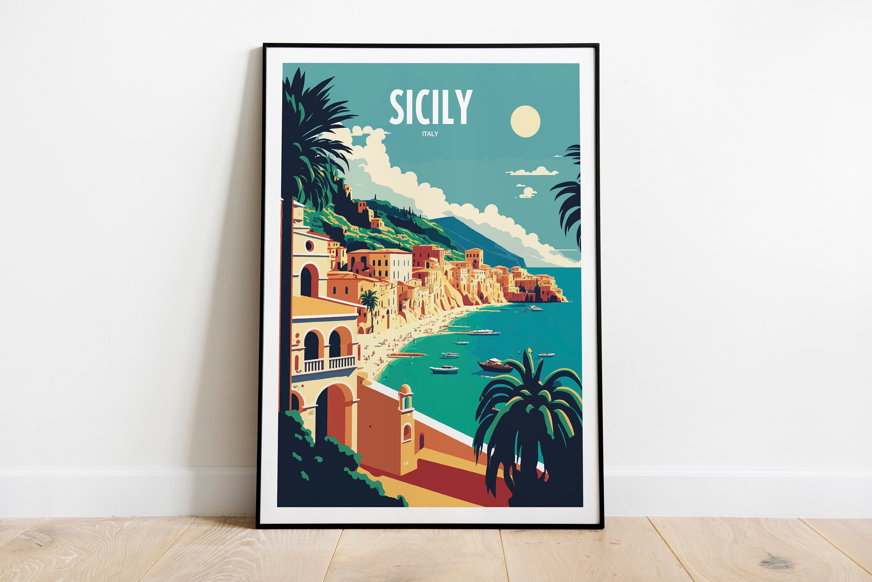 Vintage Travel Poster Sicily