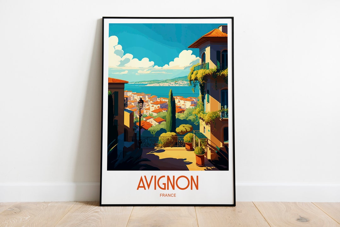 Avignon Travel Print Avignon France Poster Avignon Home Decor Landscape ...