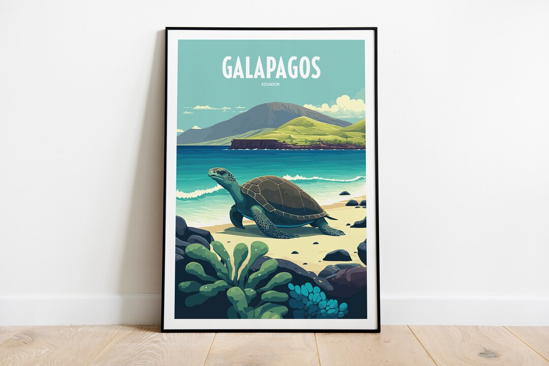 Galapagos Ecuador Travel Print Galapagos Travel Art Galapagos Travel ...