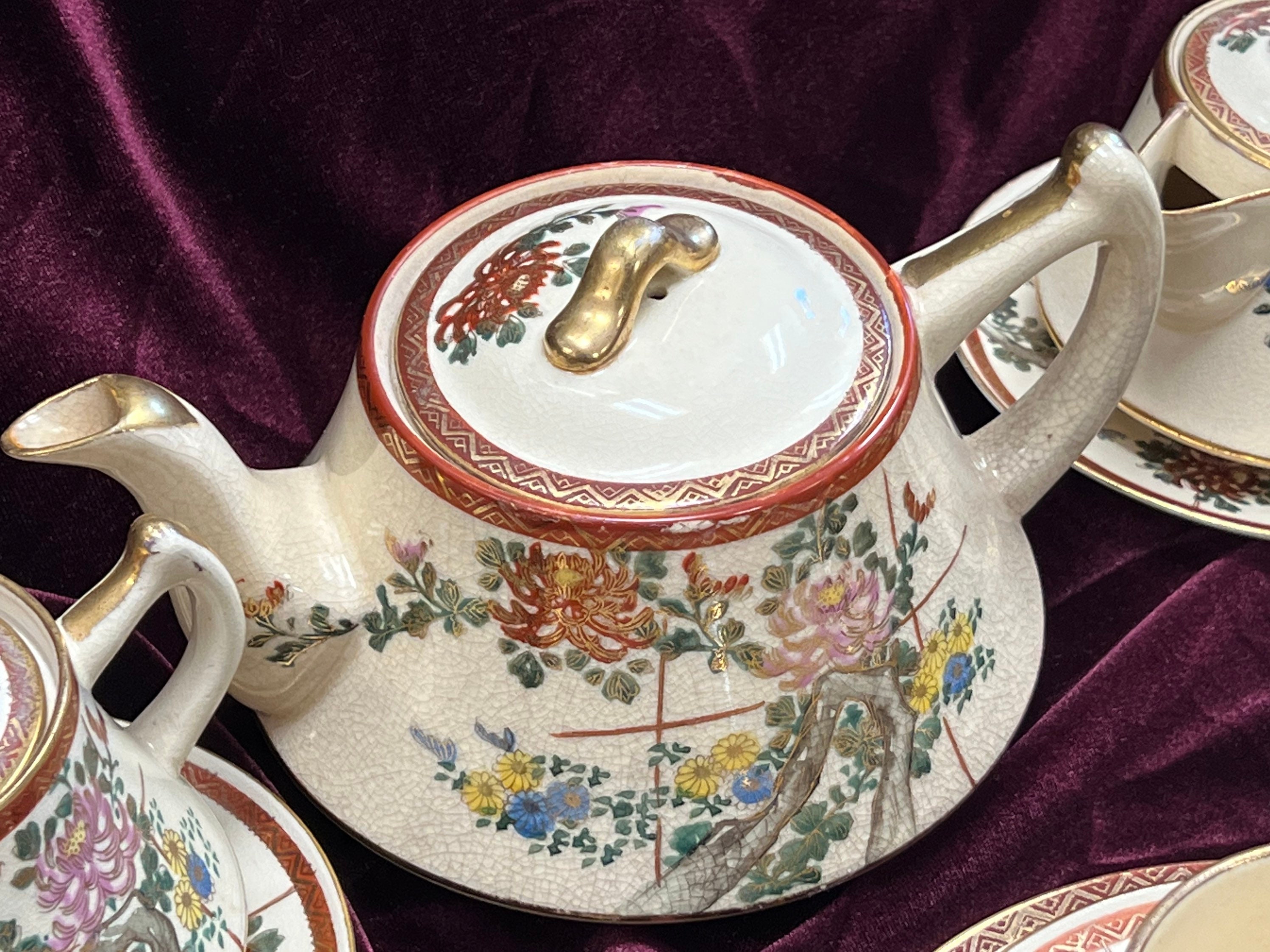 Fantastic 13 Piece Antique Japanese Satsuma Tea Set - Etsy