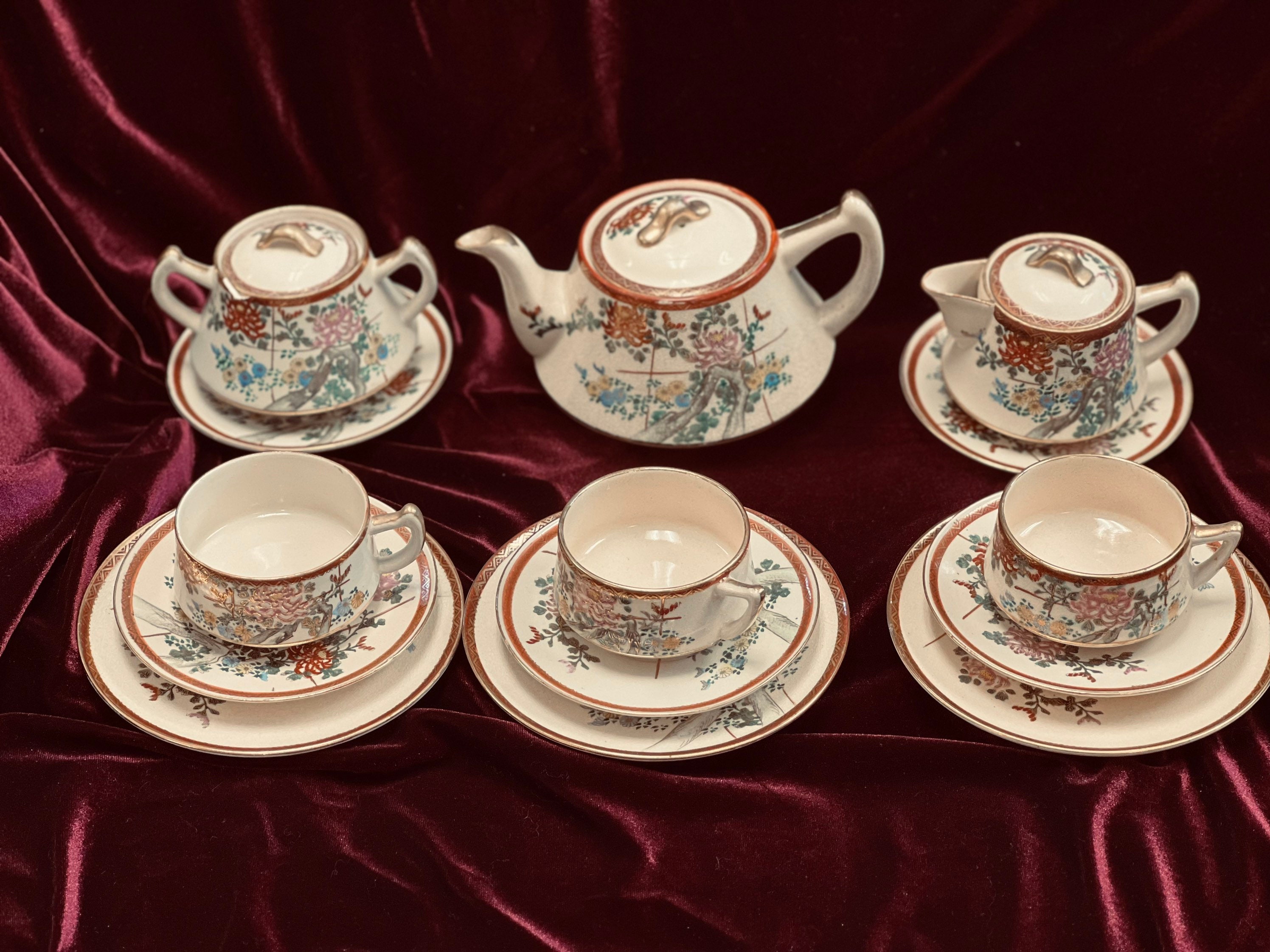 Fantastic 13 Piece Antique Japanese Satsuma Tea Set - Etsy