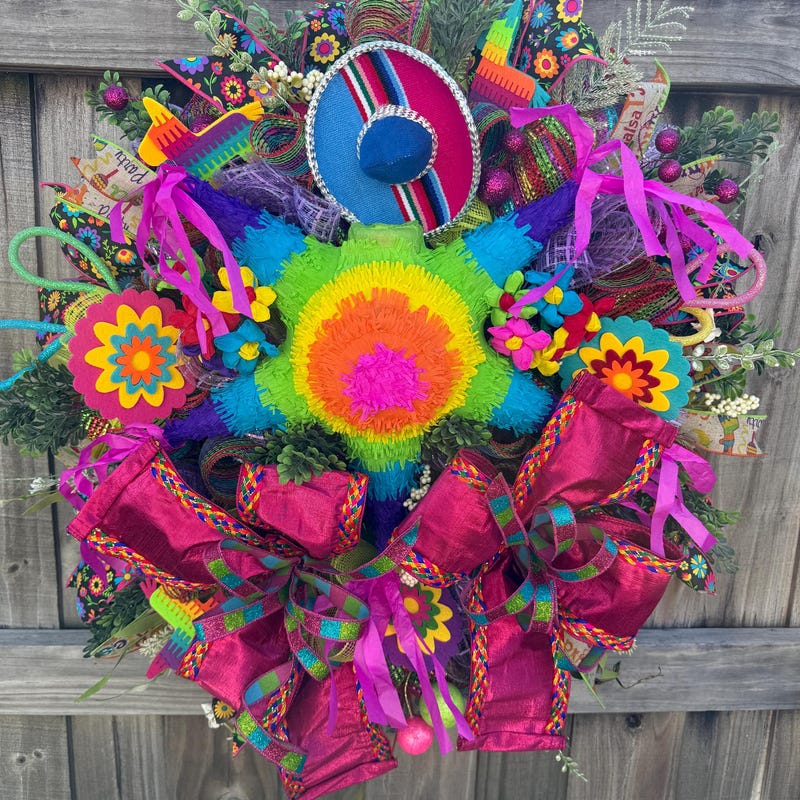Fiesta Wreath - Etsy
