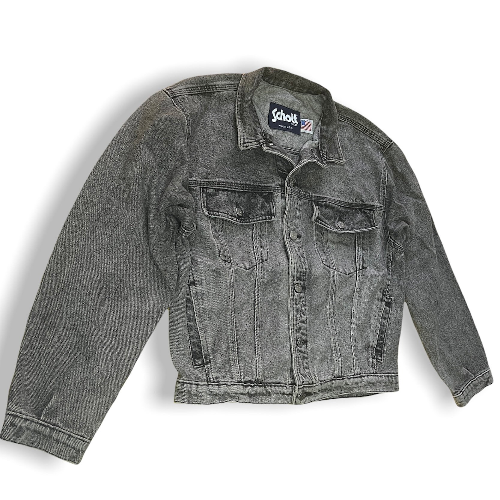 Very Rare Vintage SCHOTT X DEF LEPPARD Denim Jacket Bludgeon Riffola ...