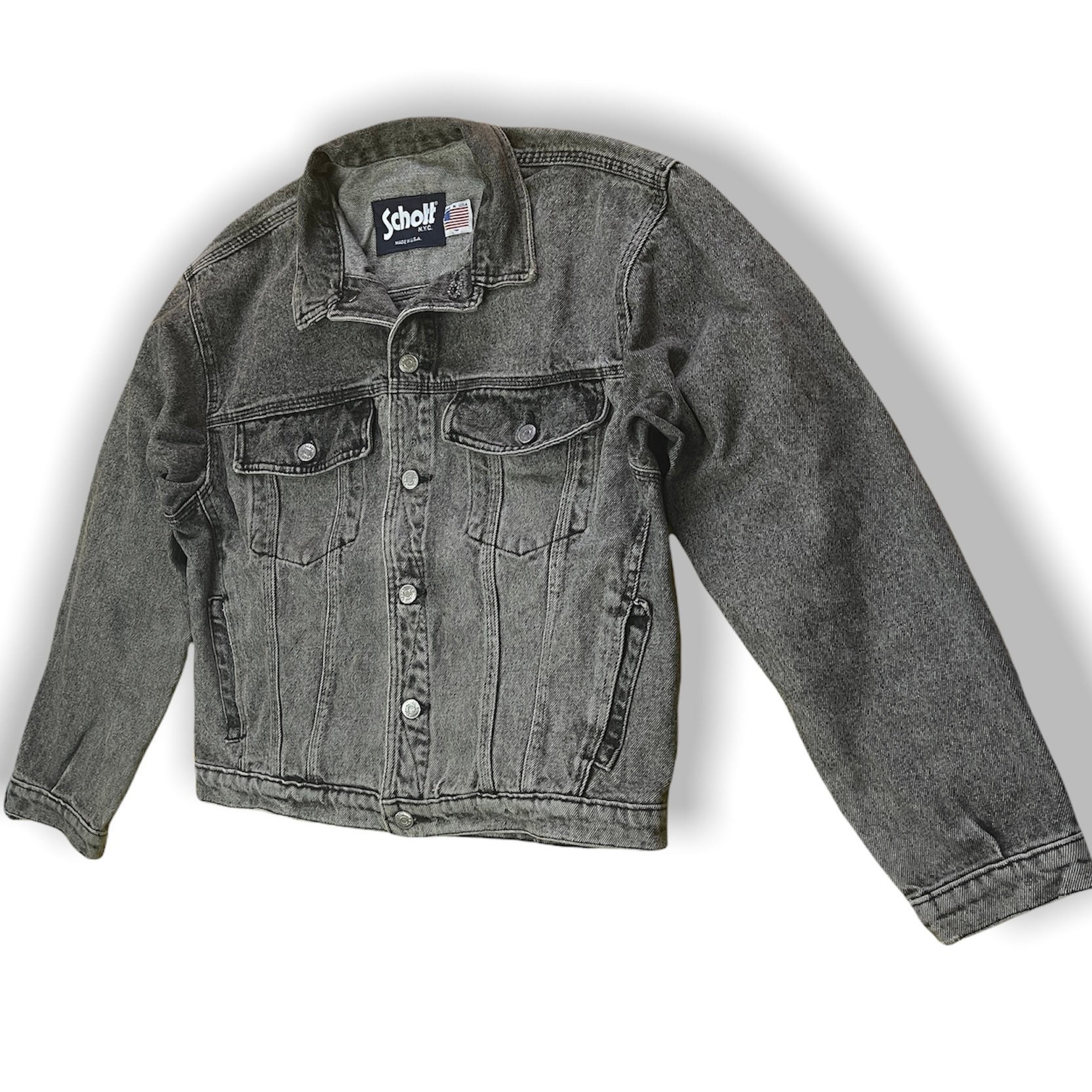 Very Rare Vintage SCHOTT X DEF LEPPARD Denim Jacket Bludgeon Riffola ...