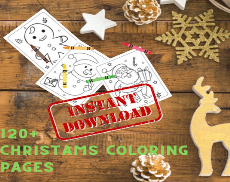 120 Jolly Christmas Coloring Pages - Etsy