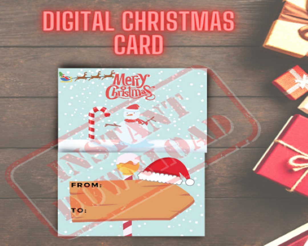 North Pole Themed Christmas Greeting Card - Etsy