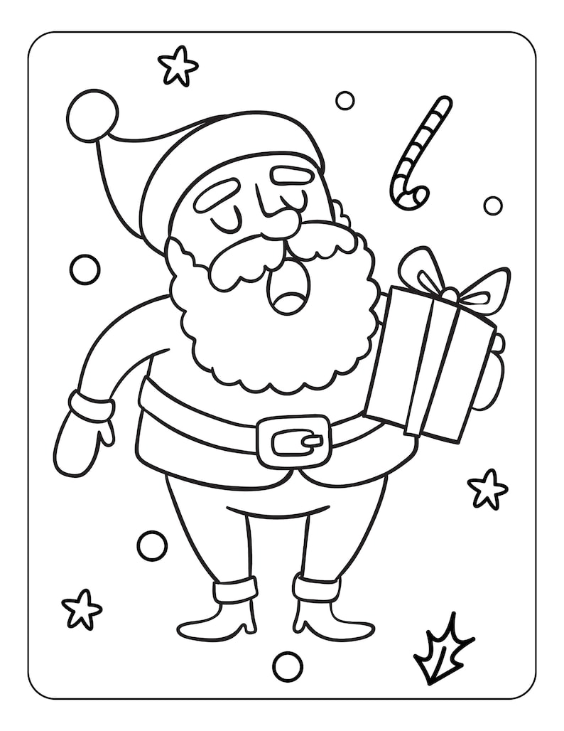 120 Jolly Christmas Coloring Pages - Etsy