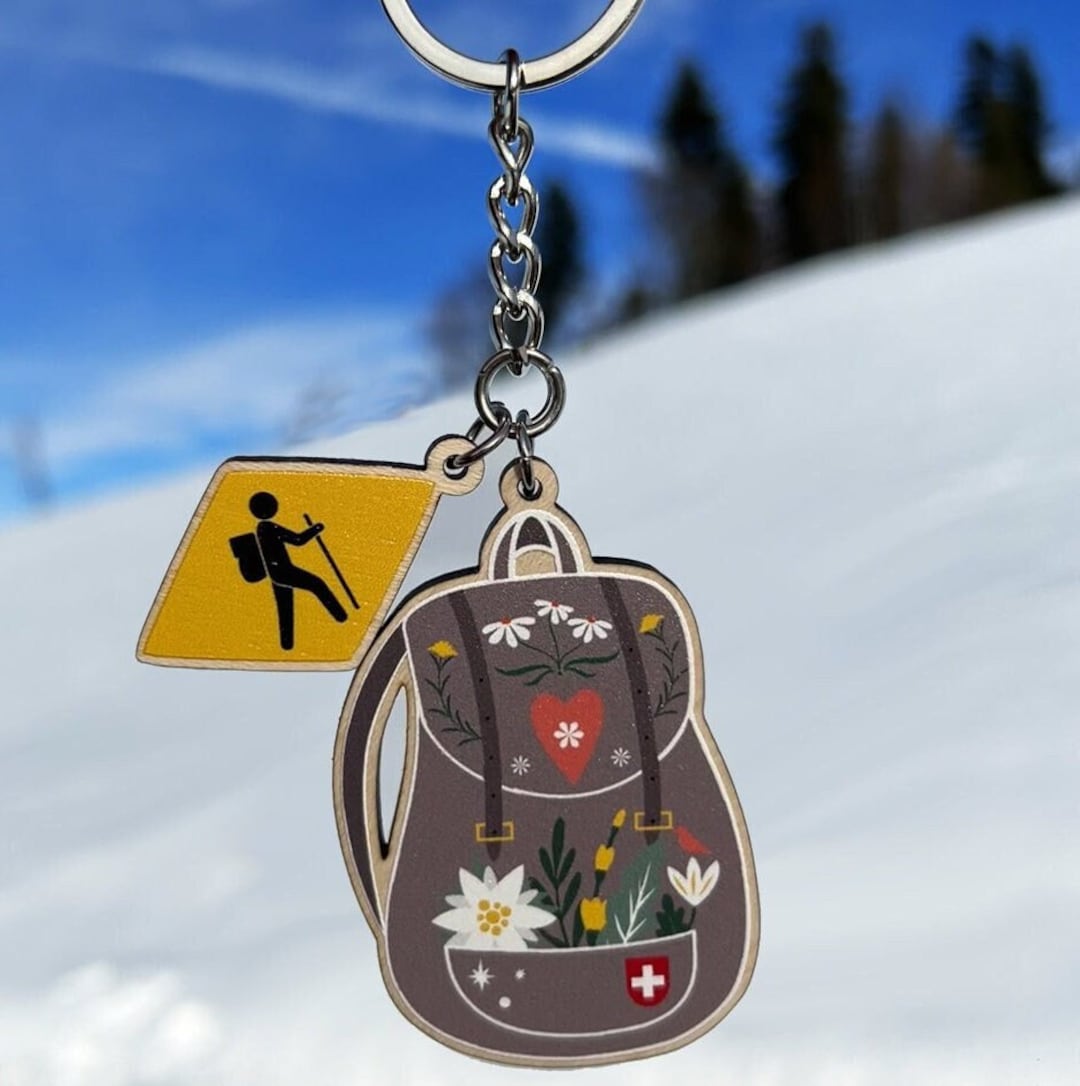 Hiking in the Alps Keyring - Etsy