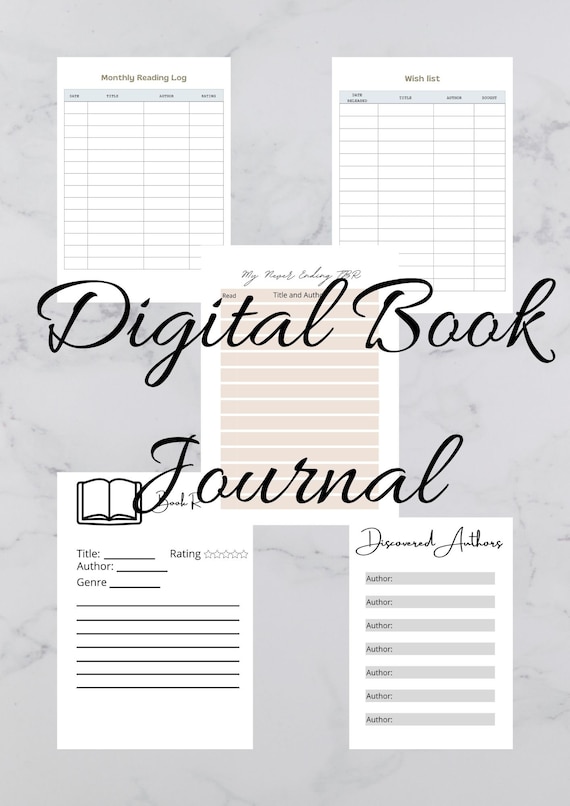 Printable Book Journal - Etsy