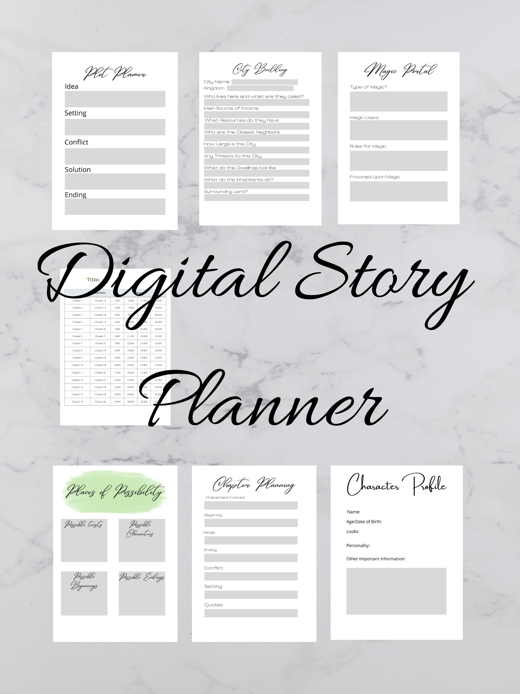Printable Story Planner - Etsy
