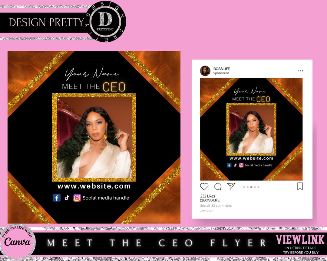Meet the CEO Flyer, Entrepreneur Flyer, Website Launch Template, New ...