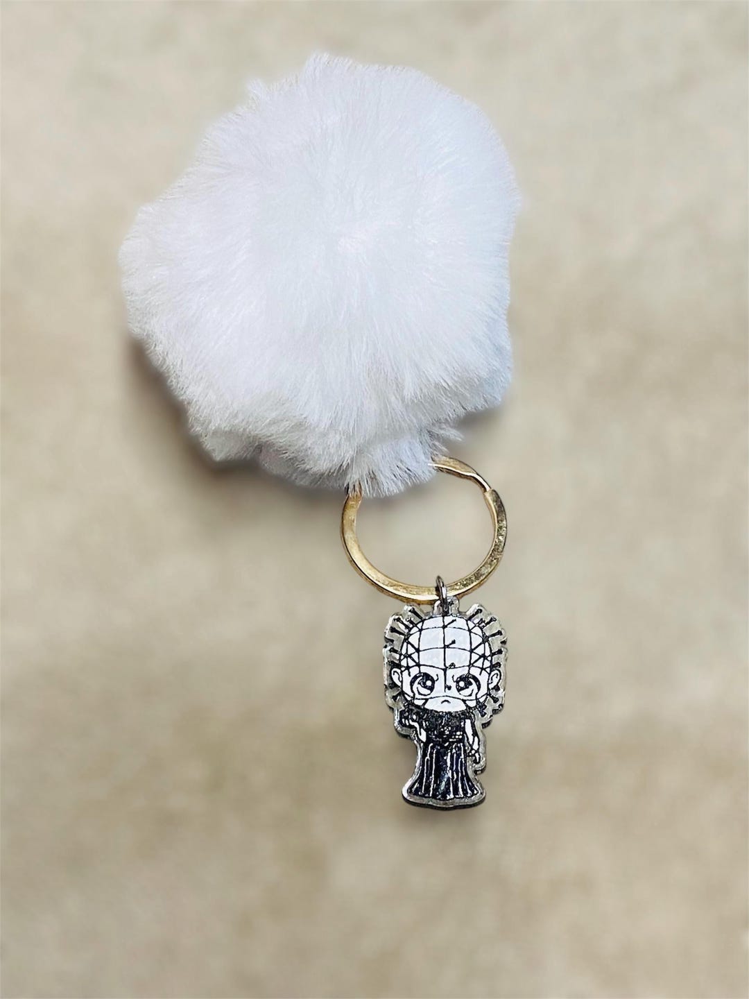 Horror Movie Icon Mini Hellraiser Pinhead Inspired Keychain, Key Ring ...