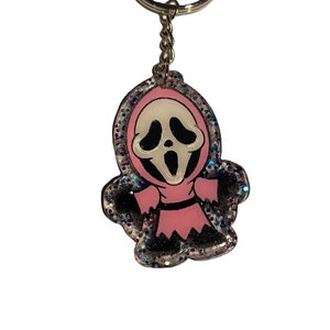 Horror Movie Icon Scream Ghostface Inspired Handmade Resin Keychain ...