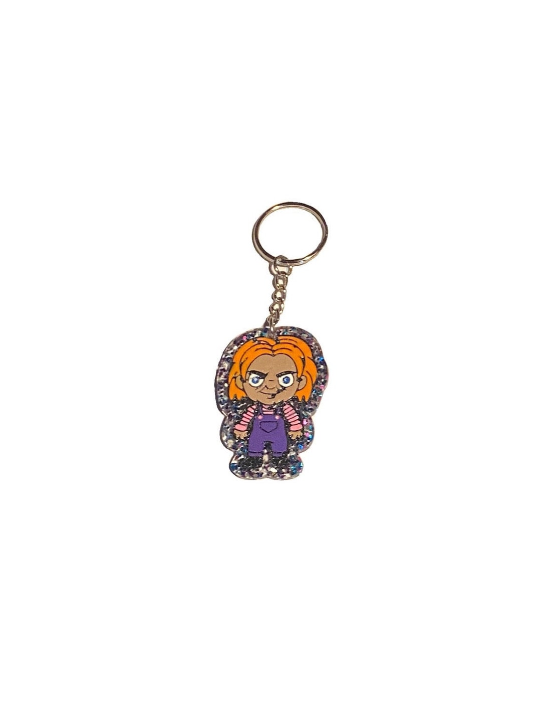 Childs Play Chucky Inspired Handmade Resin Keychain, Key Ring, Scary ...
