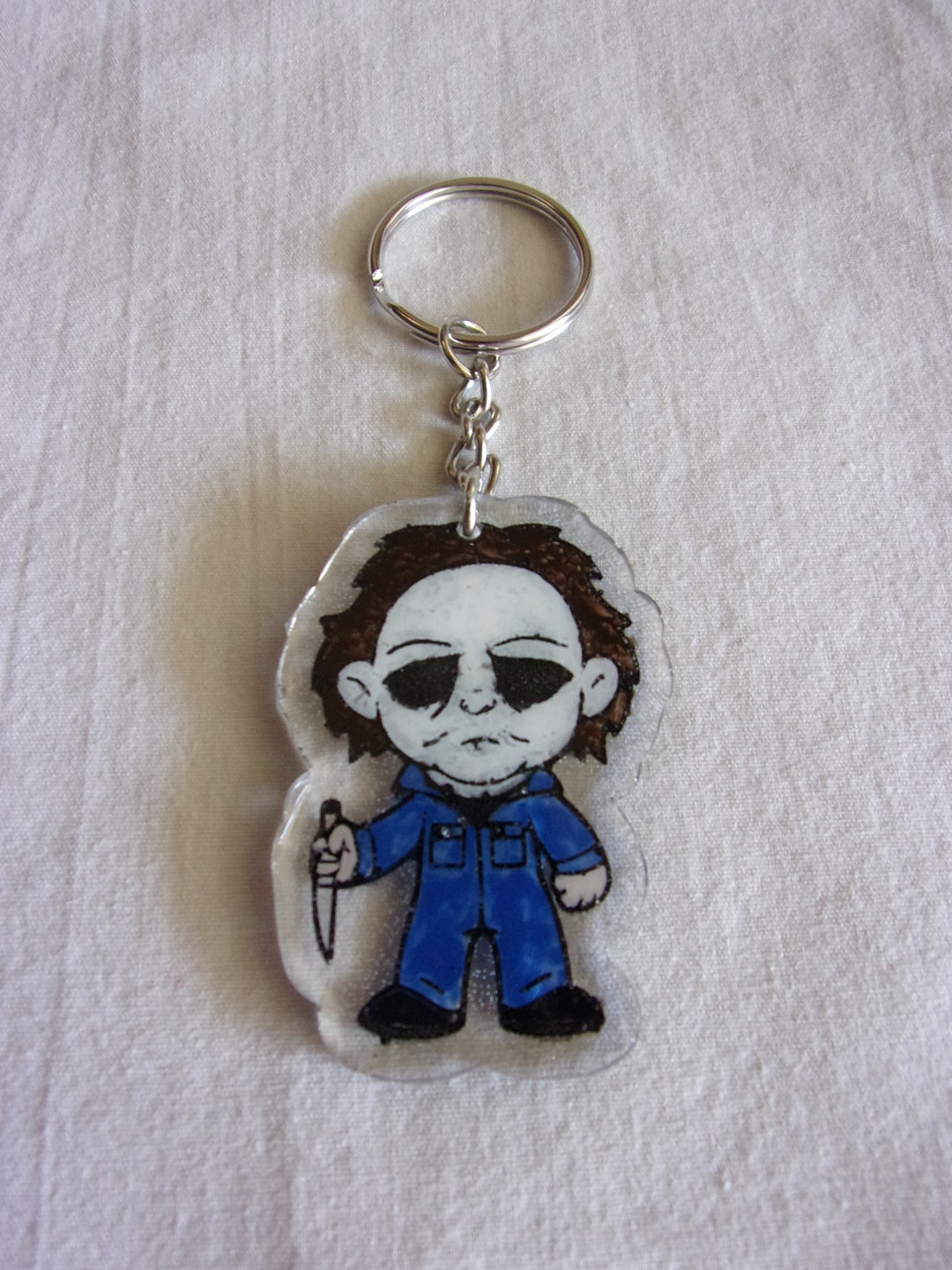Halloween Michael Myers Inspired Handmade Resin Keychain Key - Etsy
